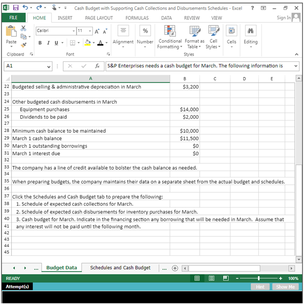 Solved 1. Prepare a sales budget, including a schedule of | Chegg.com
