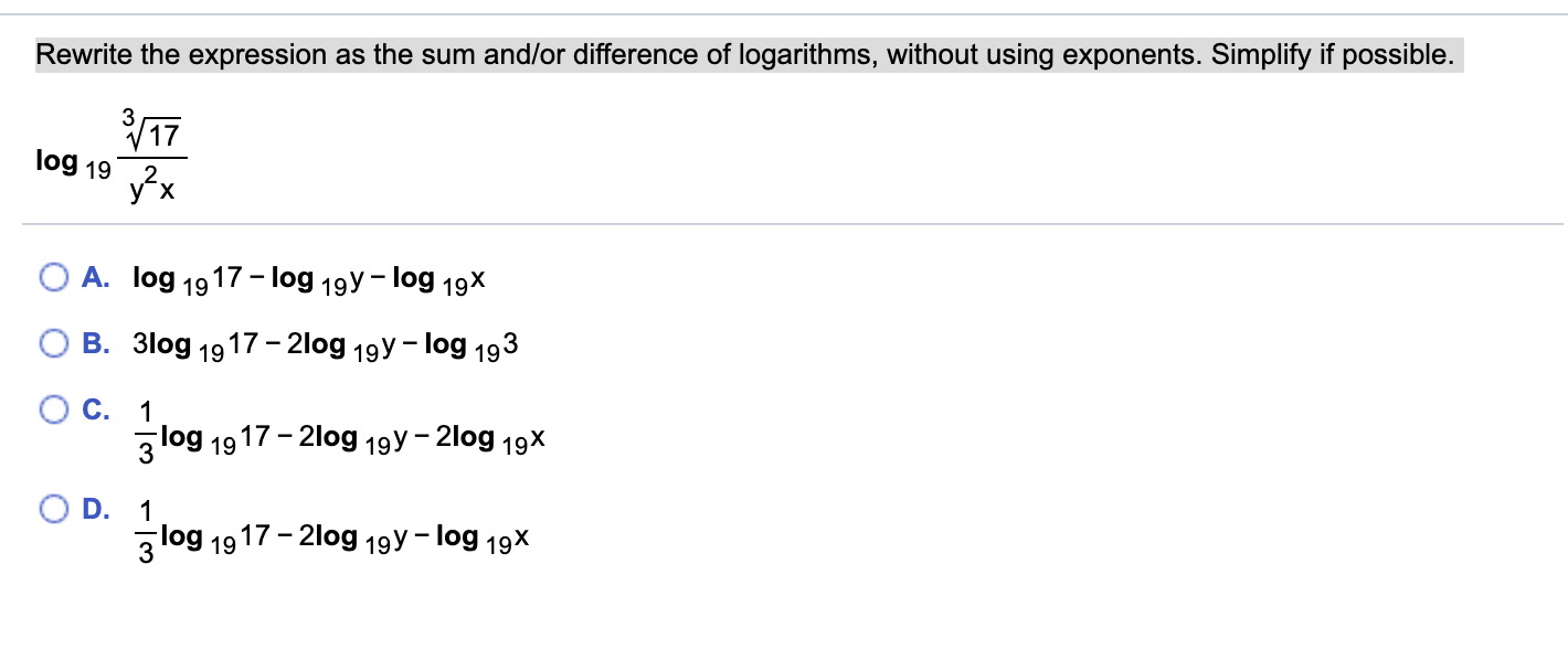 Solved Rewrite the expression as the sum and/or difference | Chegg.com