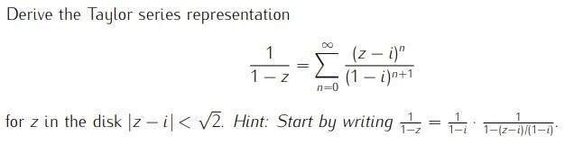 Solved Derive the Taylor series representation | Chegg.com