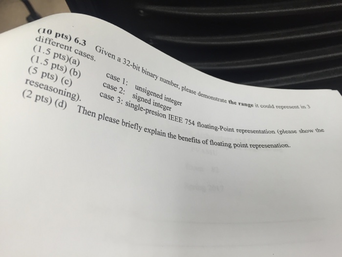 Solved Given A 32 Bit Binary Number Please Demonstrate The