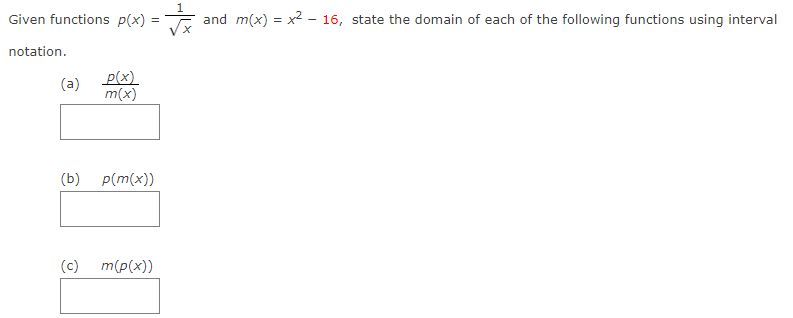 Solved Let f(x)=4x+24 and g(x)=x2−36 Find the domain of the | Chegg.com