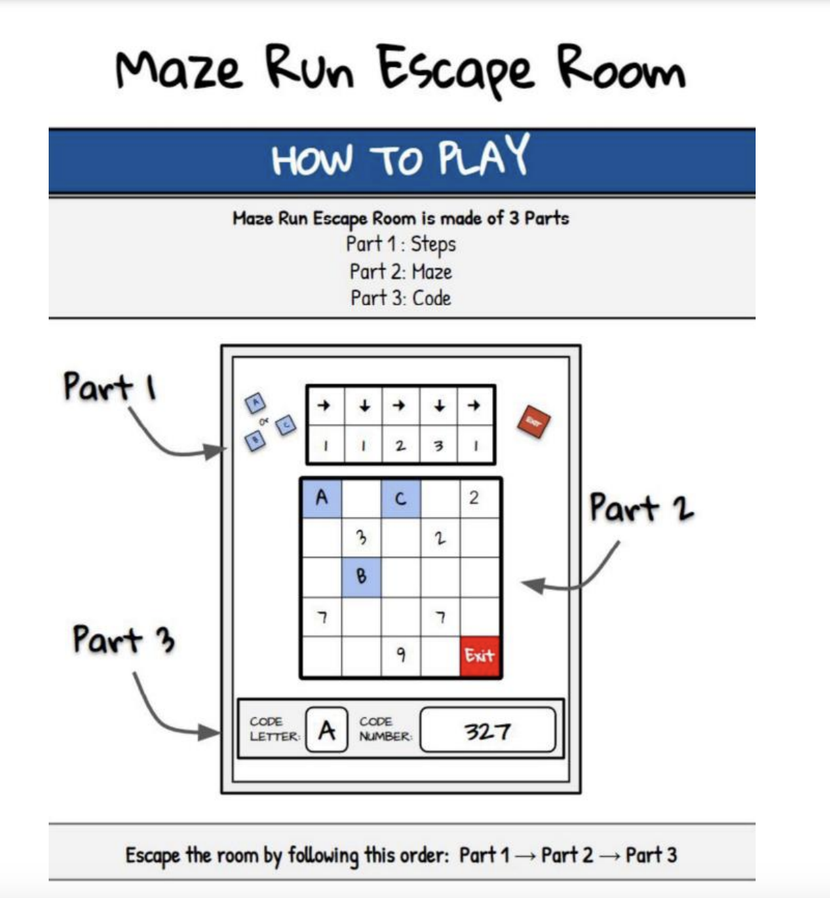 Maze Run Escape Room. A puzzle problem I've been | Chegg.com