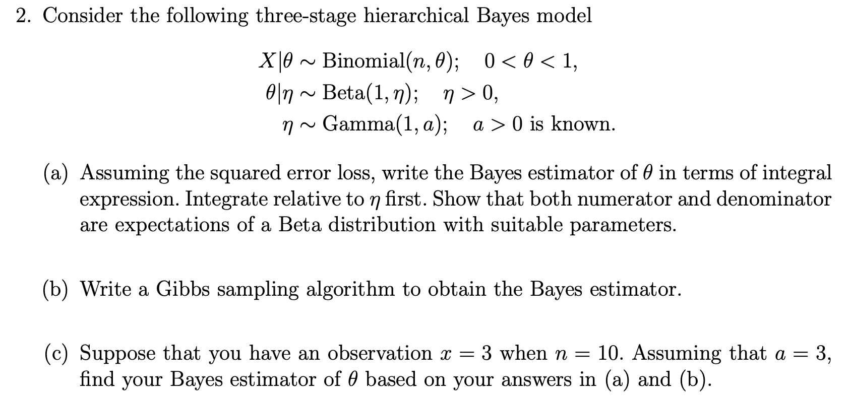 Solved 2. Consider the following three-stage hierarchical | Chegg.com