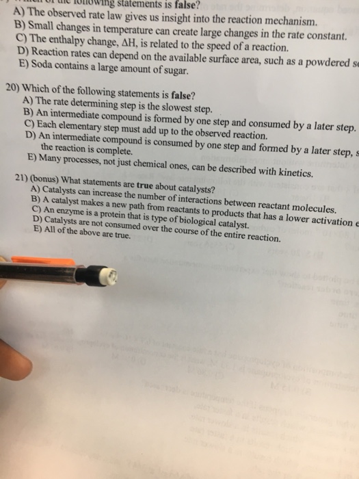 Solved The observed rate law gives us insight into the | Chegg.com