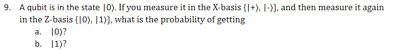 Solved A qubit is in the state |0 . ﻿If you measure it in | Chegg.com