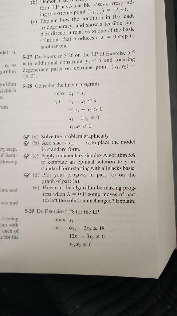 Solved form LP has 3 feasible bases corresponding to | Chegg.com