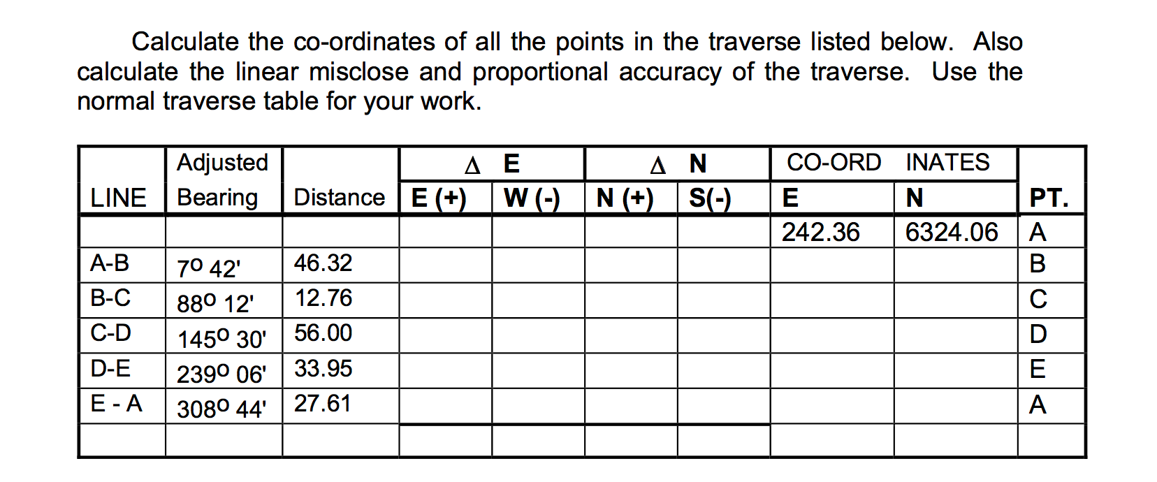 Solved Calculate the co-ordinates of all the points in the | Chegg.com