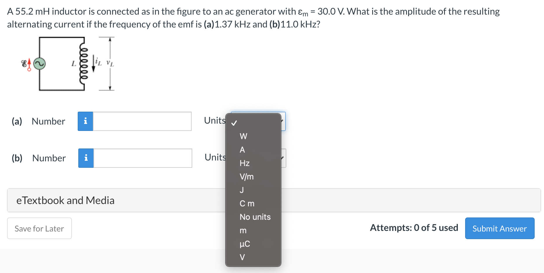 Solved The frequency of oscillation of a certain LC circuit | Chegg.com