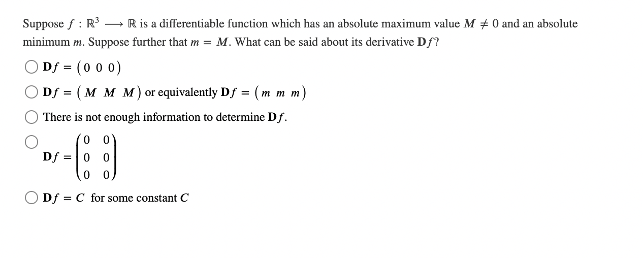 Solved Suppose f:R3 R is a differentiable function which has | Chegg.com