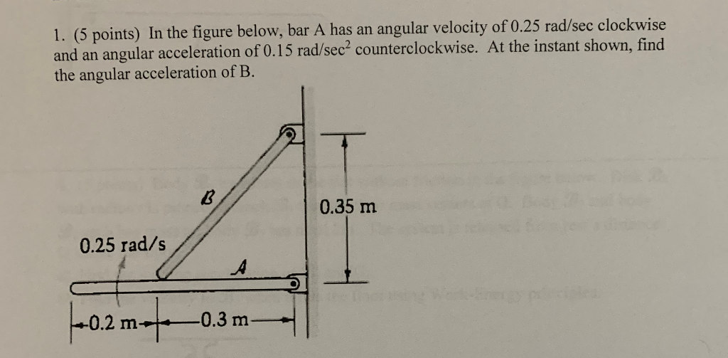 Solved 1. (5 points) In the figure below, bar A has an | Chegg.com