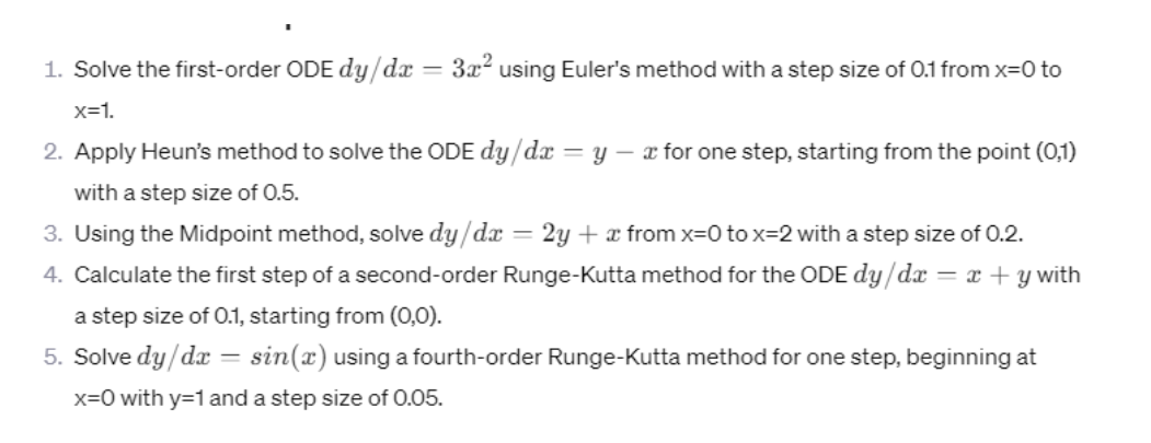 Solved Solve the first-order ODE dydx=3x2 ﻿using Euler's | Chegg.com