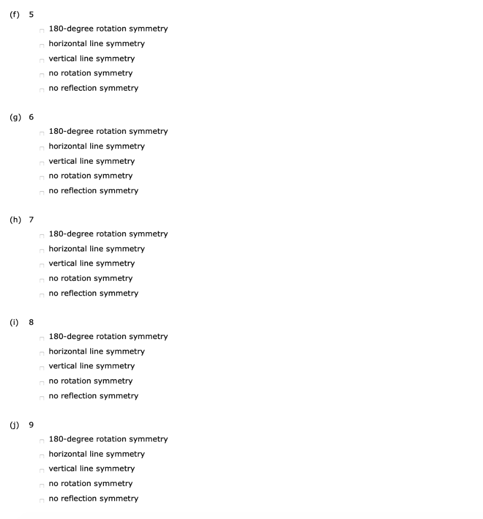 Solved Describe The Rotation And Reflection Symmetries Of