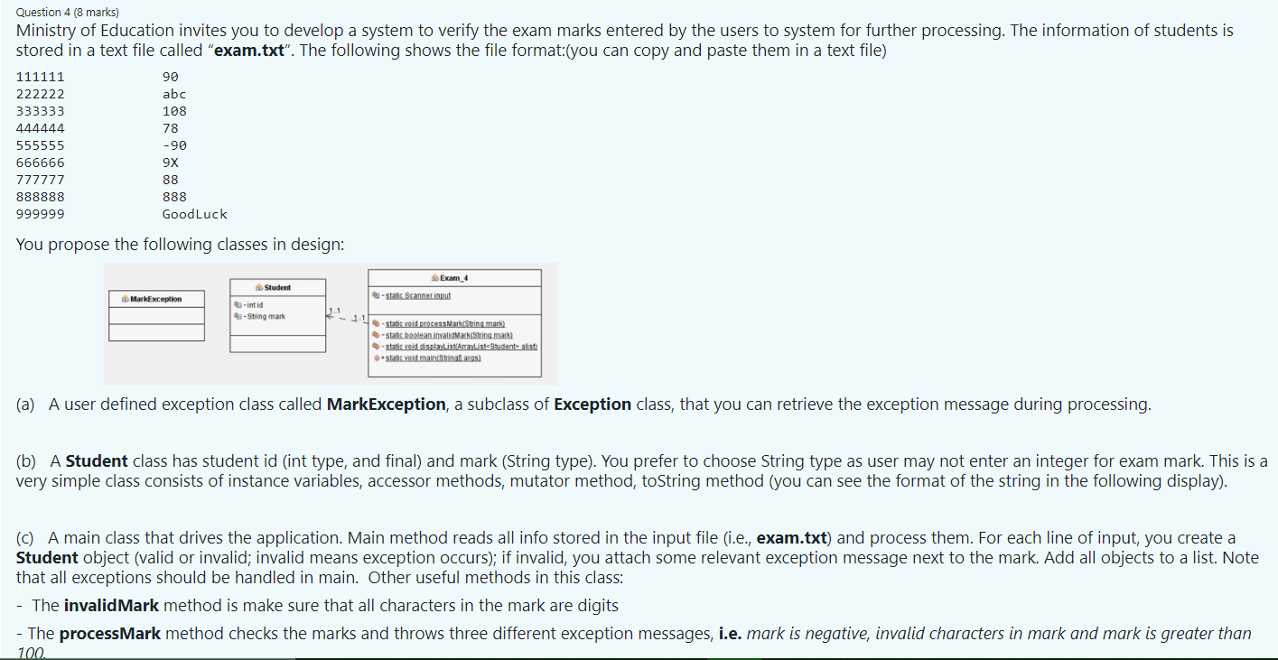 Solved Question 4 (8 marks) Ministry of Education invites | Chegg.com