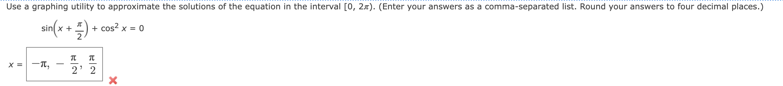Solved Use a graphing utility to approximate the solutions | Chegg.com