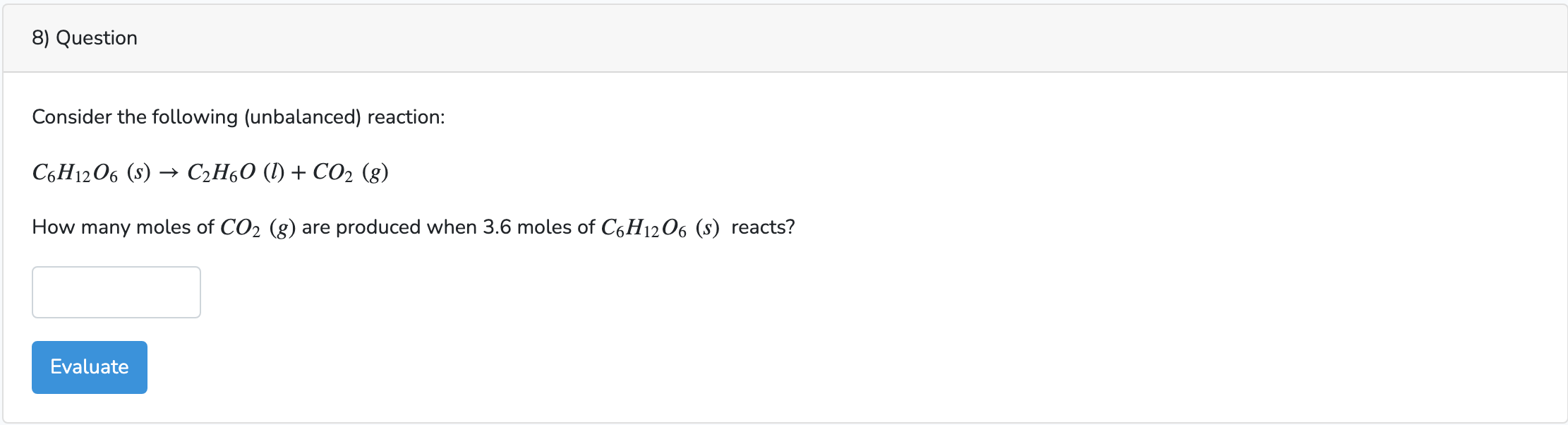 Solved Consider the following (unbalanced) reaction: | Chegg.com