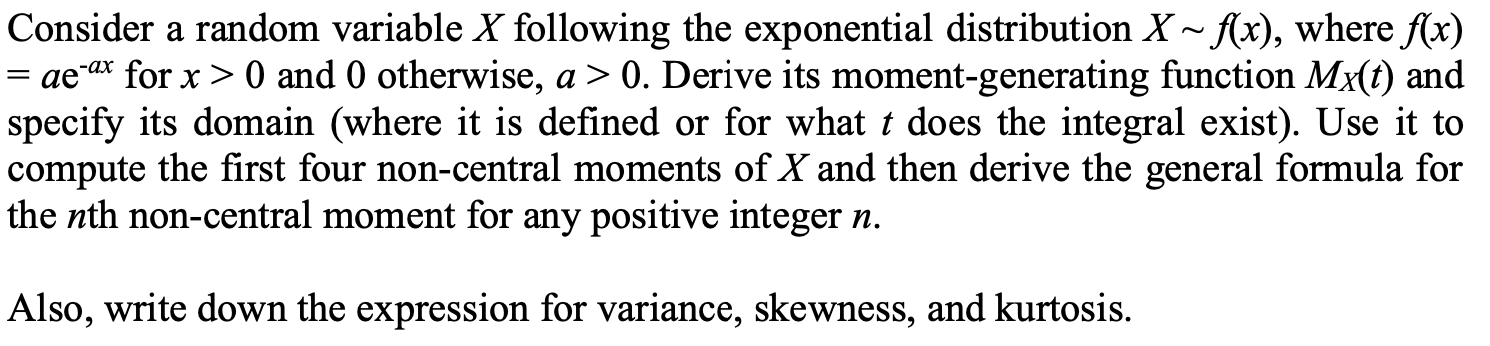 Solved Consider a random variable X following the | Chegg.com