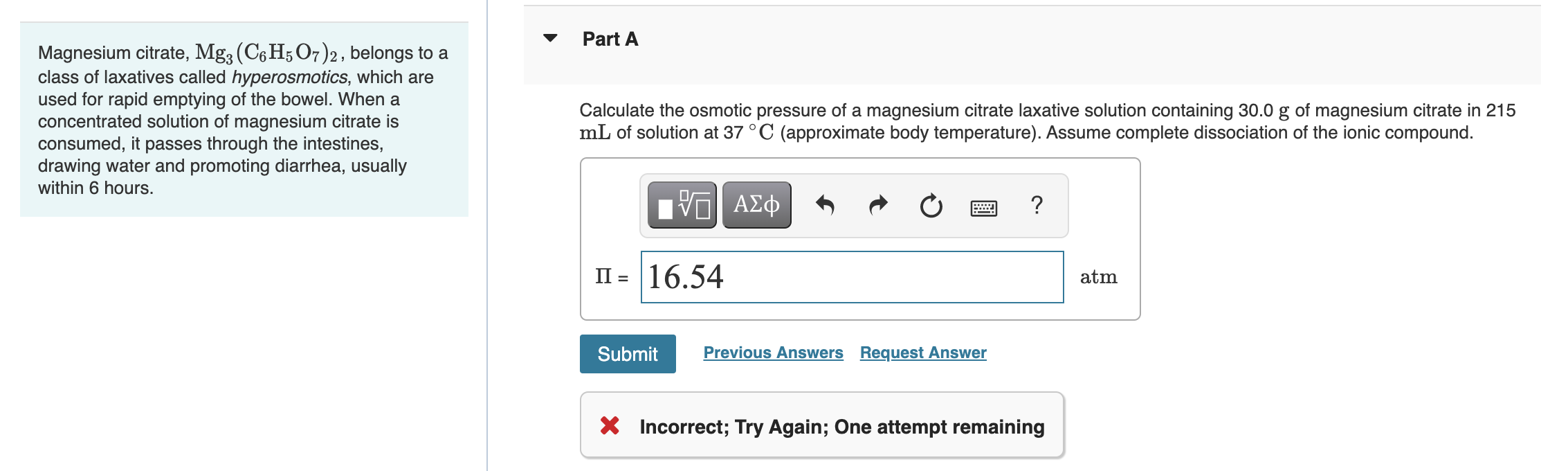 Solved Part A Magnesium citrate, Mg3 (C6H5O7)2, belongs to a | Chegg.com
