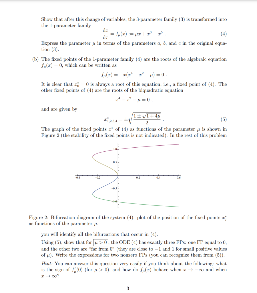 Solved Problem 1. [Linearization, change of variables, and | Chegg.com