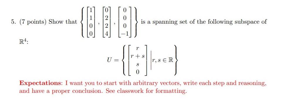 Solved 5. (7 points) Show that | Chegg.com