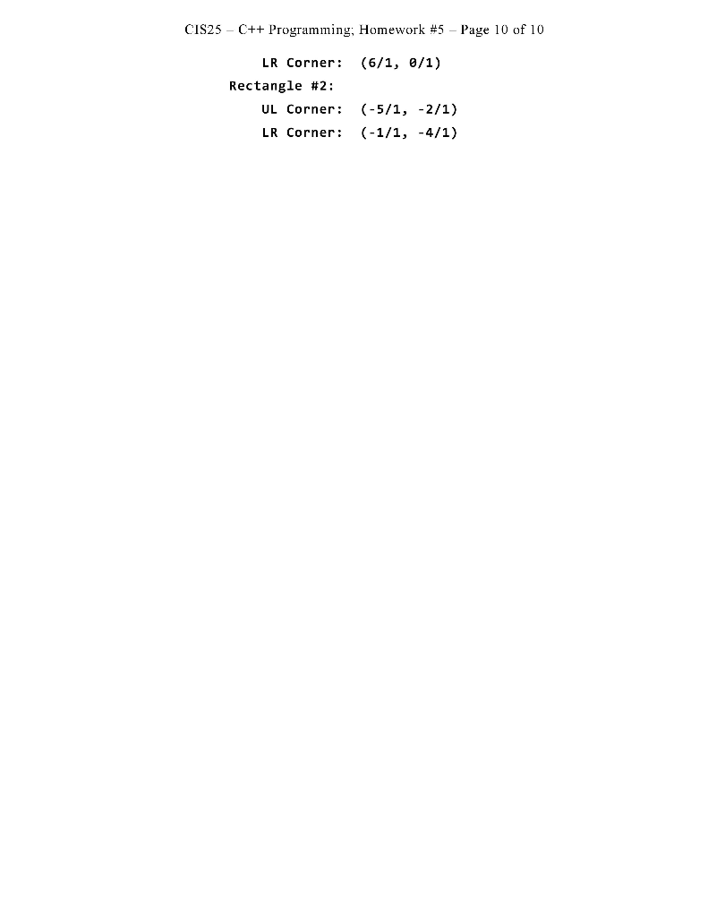 CIS25-C+-Programming, Homework #5-Page 1 of 10 | Chegg.com