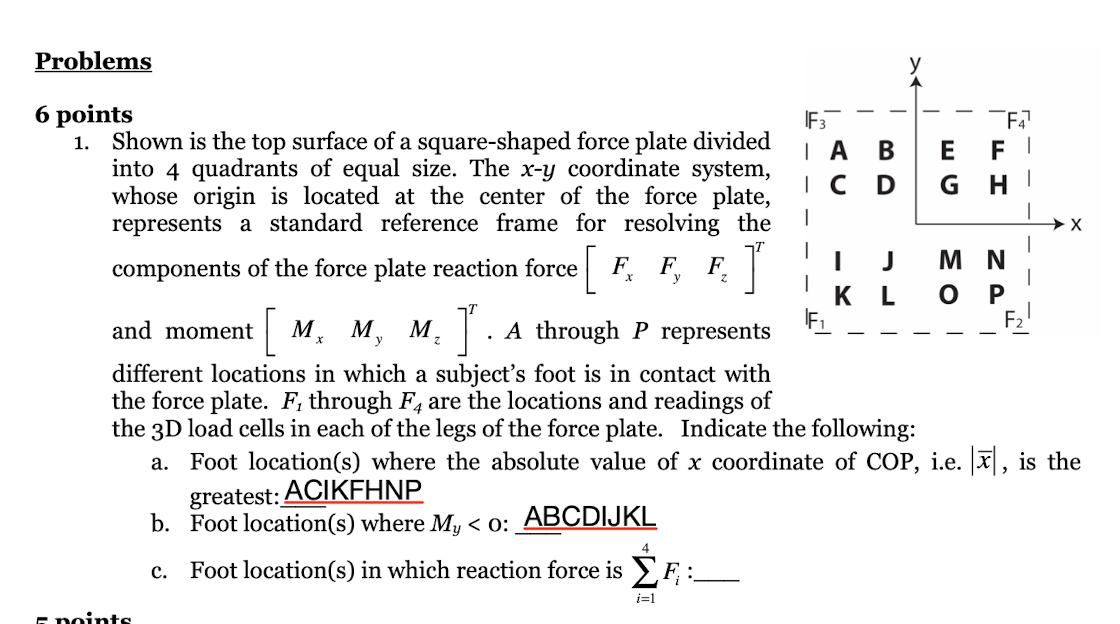 Problems 6 points 1. Shown is the top surface of a | Chegg.com