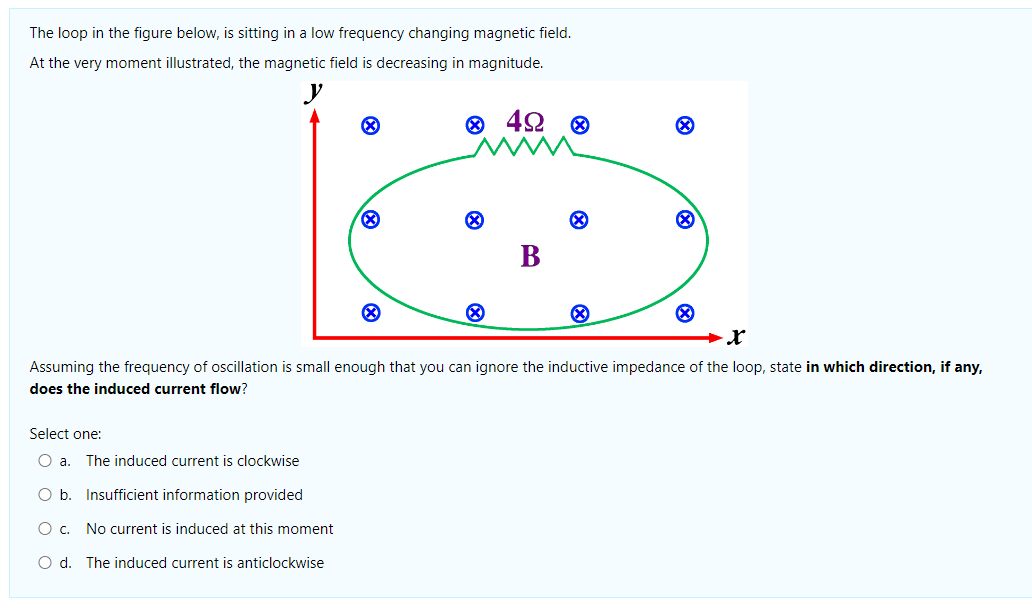 Solved The loop in the figure below, is sitting in a low | Chegg.com