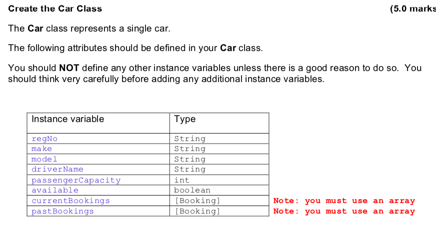 Solved Create the Car Class The Car class represents a | Chegg.com