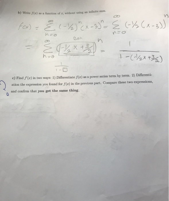 Solved Practice Problems: Power Series, Part2 ?key Problem1 | Chegg.com