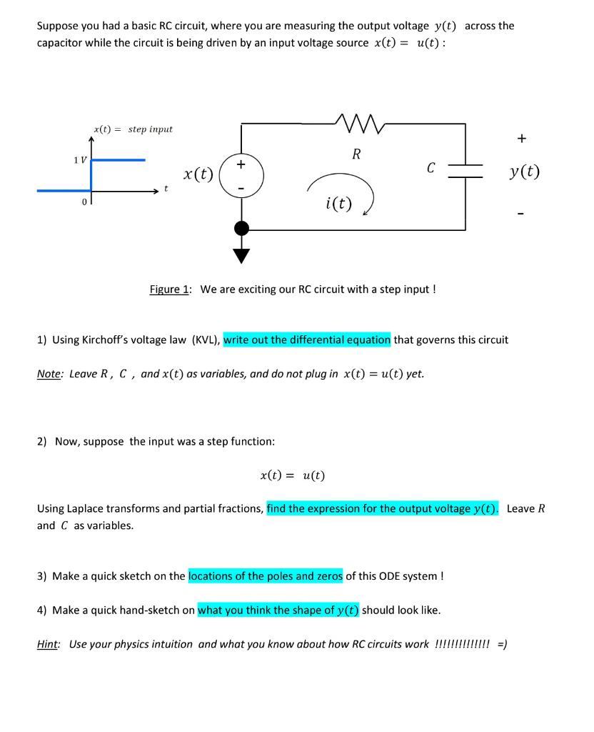 Solved Suppose you had a basic RC circuit, where you are | Chegg.com