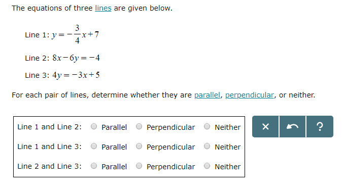 Solved The equations of three lines are given below. Line 1: | Chegg.com