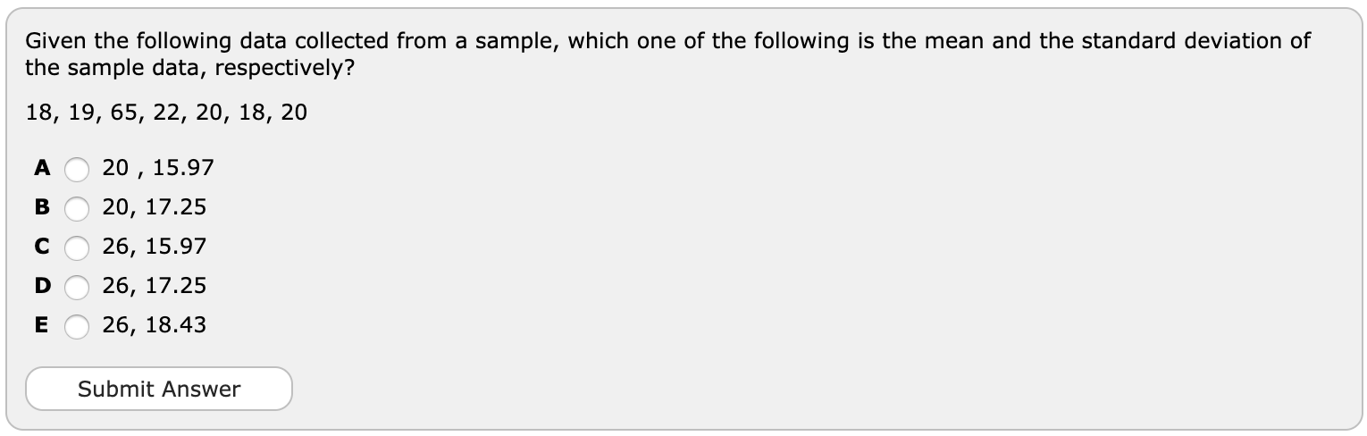 Solved Given the following data collected from a sample, | Chegg.com Solved Given the following data collected from a sample, | Chegg.com