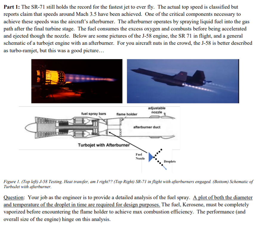 Solved Part 1: The SR-71 still holds the record for the | Chegg.com
