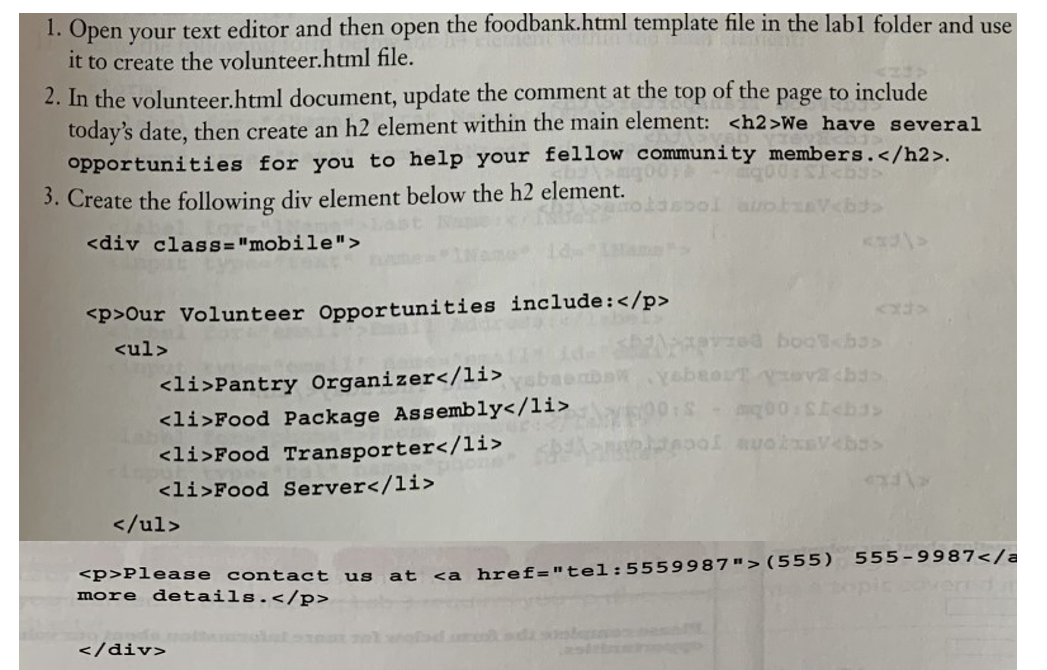 Solved 1. Open your text editor and then open the | Chegg.com