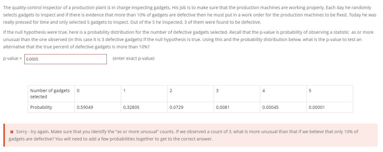 Solved The Quality control Inspector Of A Production Plant Chegg solved-the-quality-control-inspector-of-a-production-plant-chegg