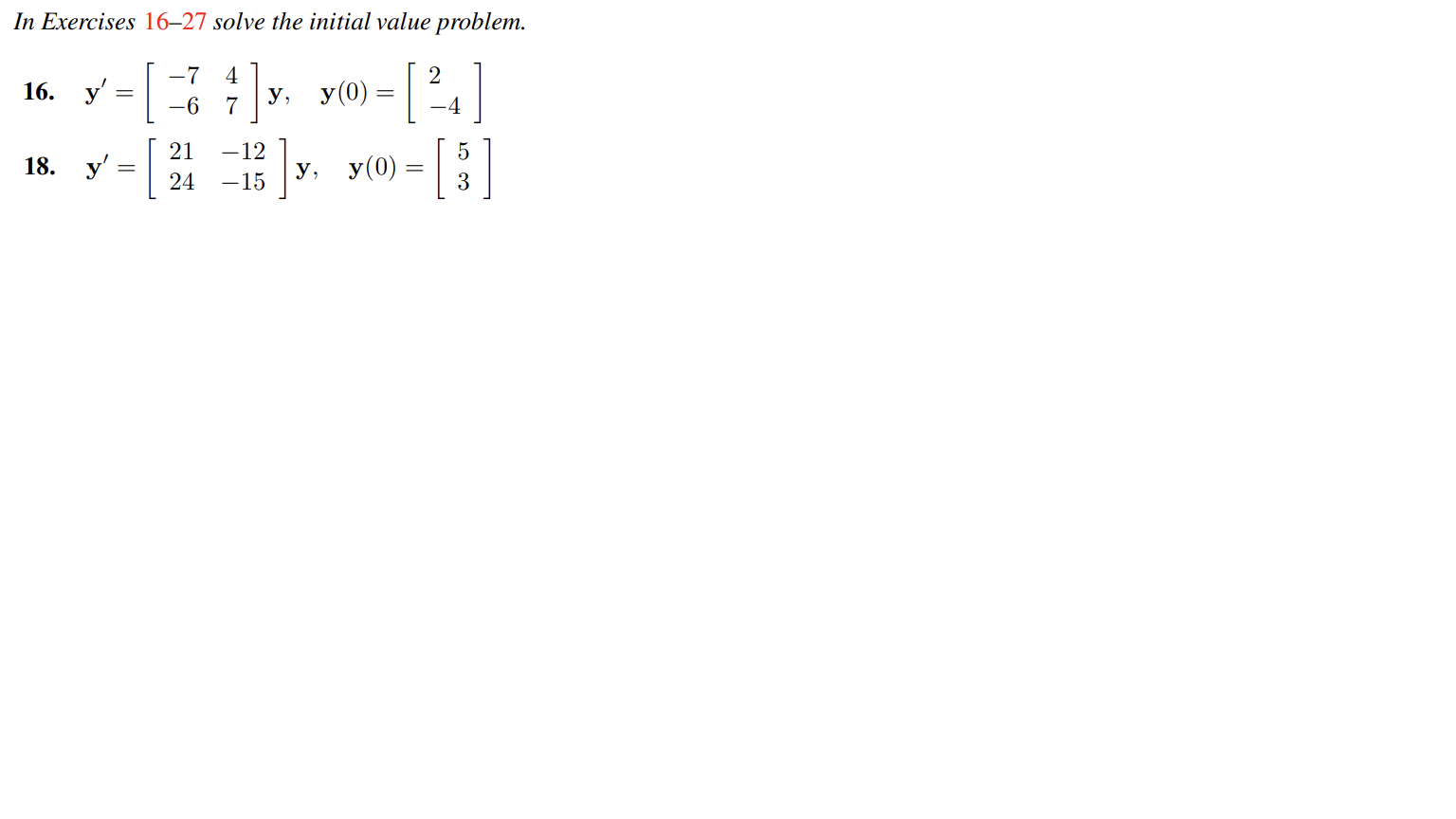Solved In Exercises 16-27 solve the initial value problem. | Chegg.com