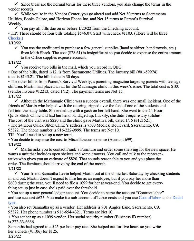 Reference: ACNT 1311- Quickbooks Online 2021 update | Chegg.com