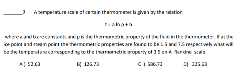 Solved _9. A temperature scale of certain thermometer is | Chegg.com