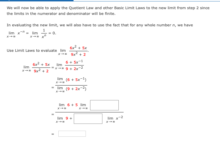 Solved We will now be able to apply the Quotient Law and | Chegg.com