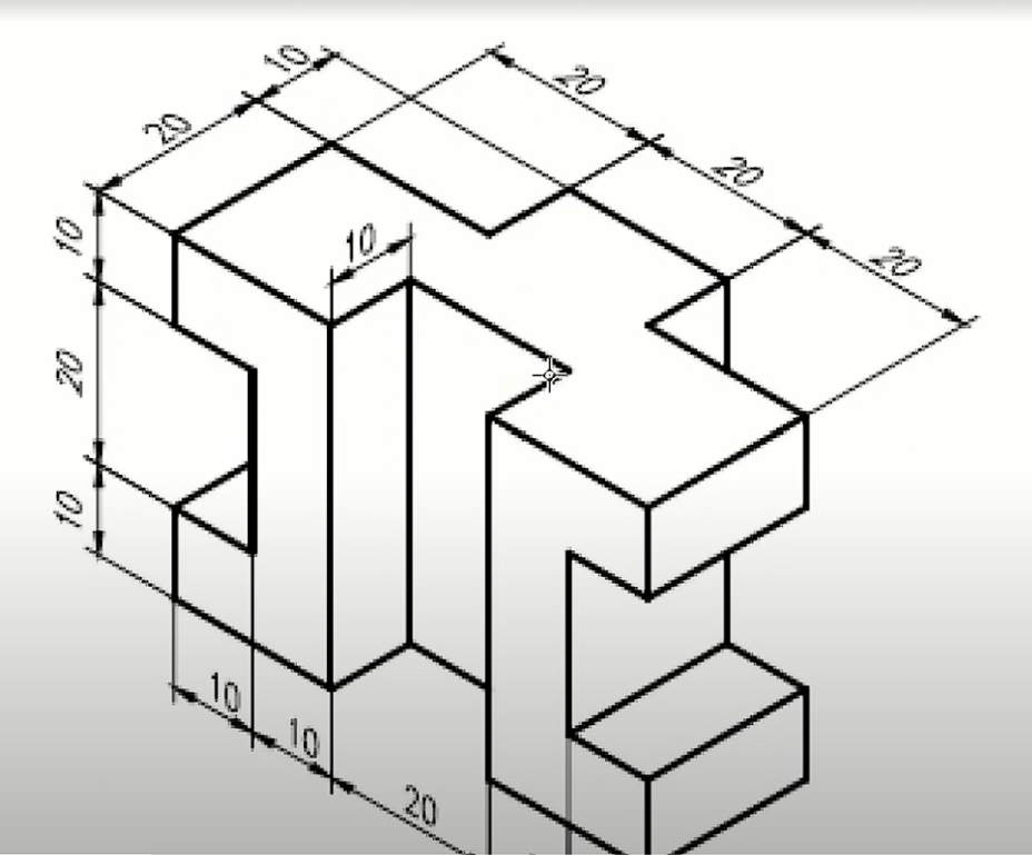 Solved CAN YOU DRAW FRONT RIGHT(SIDE) AND TOP IN AUTOCAD? | Chegg.com