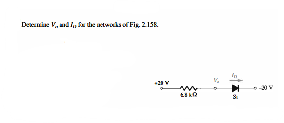 Solved Determine V0 ﻿and ID for the networks of Fig. | Chegg.com