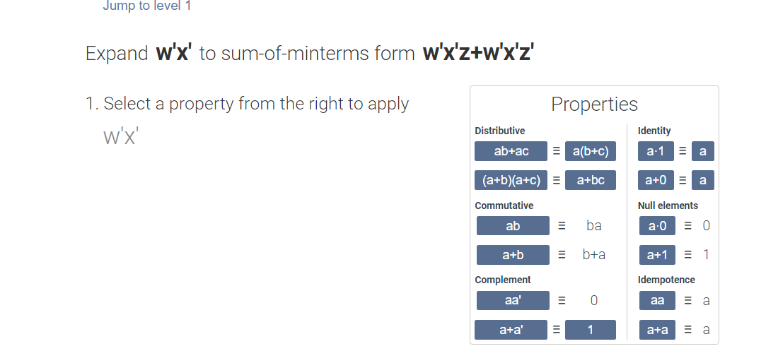 Solved Expand w'x' ﻿to sum-of-minterms form | Chegg.com