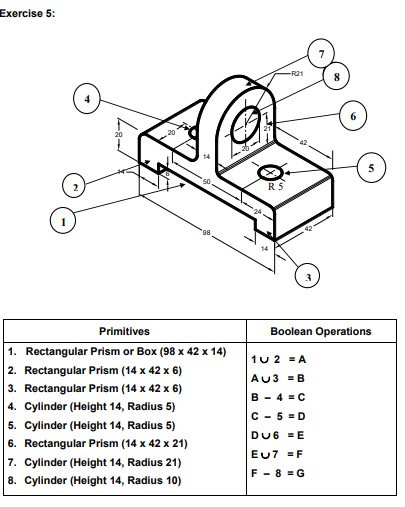 Solved Mention the Primitives (with DIMENSIONS) and the | Chegg.com