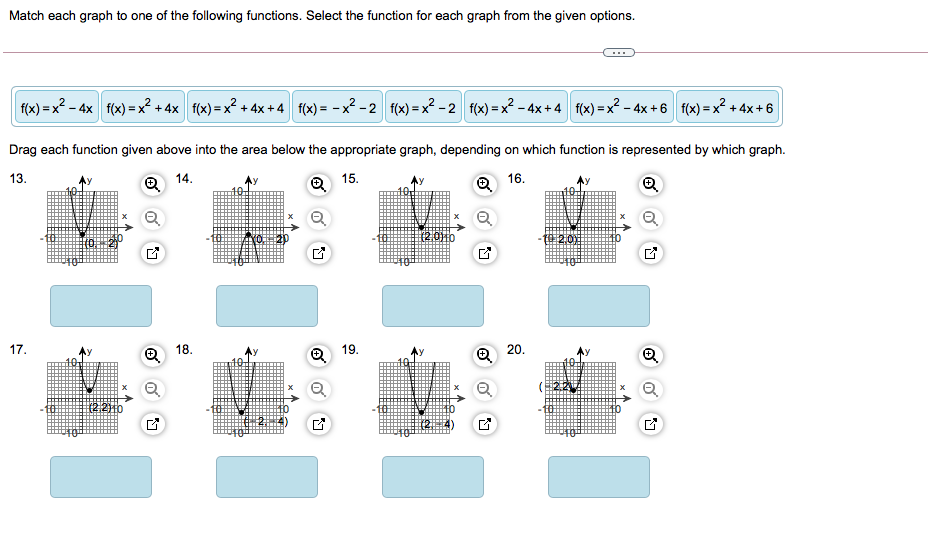 Solved Match each graph to one of the following functions. | Chegg.com