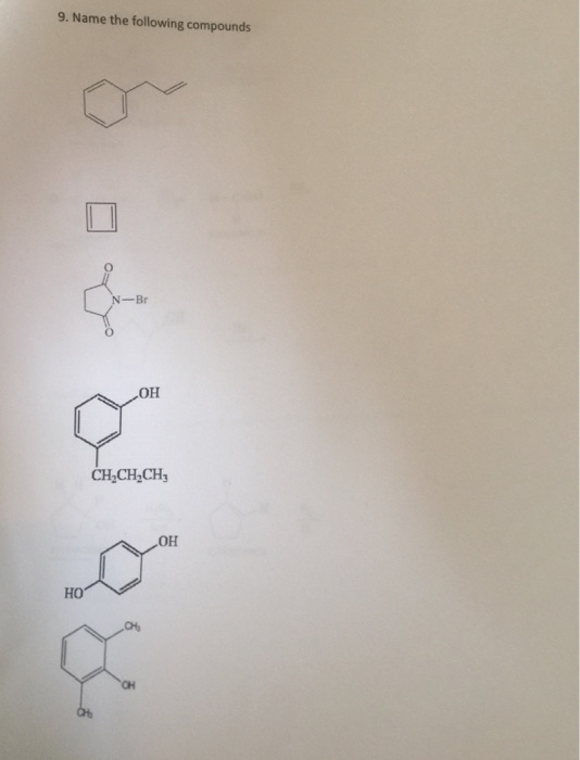 Solved 9. Name the following compounds -Br OH CH CH CH OH HO | Chegg.com