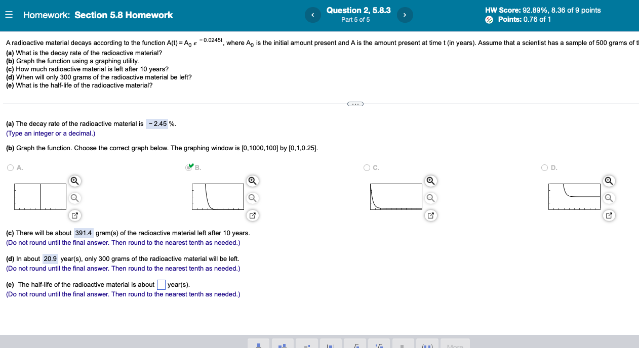 Solved Homework Section 5 8 Homework Question 2 5 8 3