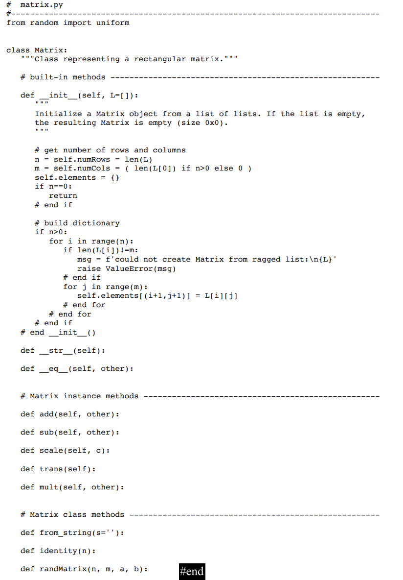 # vector.py from math import sqrt, acos from random | Chegg.com