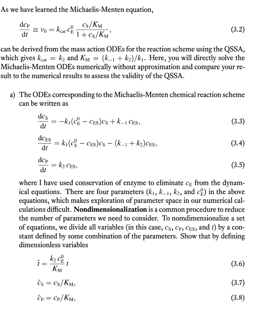 Solved As we have learned the Michaelis-Menten equation, | Chegg.com