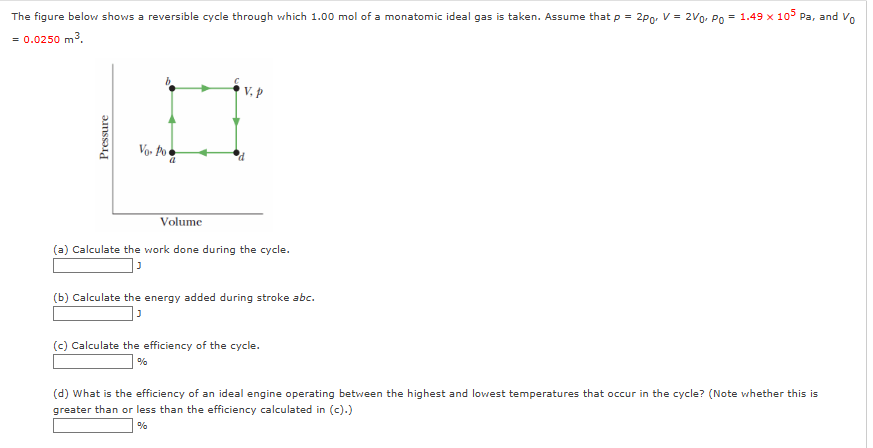 Solved The figure below shows a reversible cycle through | Chegg.com