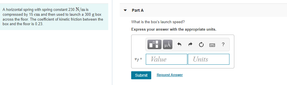 Solved A horizontal spring with spring constant 230 N/m is | Chegg.com