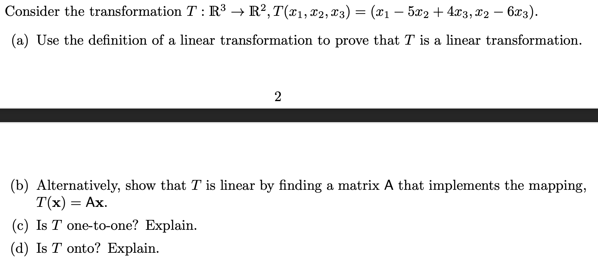 Solved Consider the transformation | Chegg.com